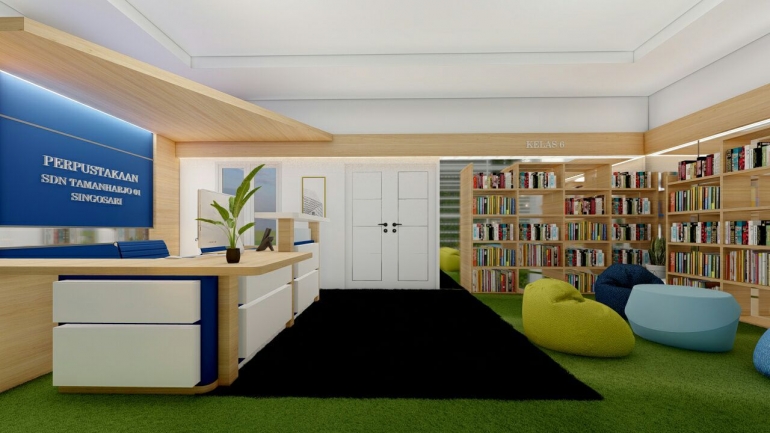 Desain Interior Perpustakaan Dengan Konsep Atraktif Untuk Meningkatkan Minat Baca Siswa Di Sdn 1