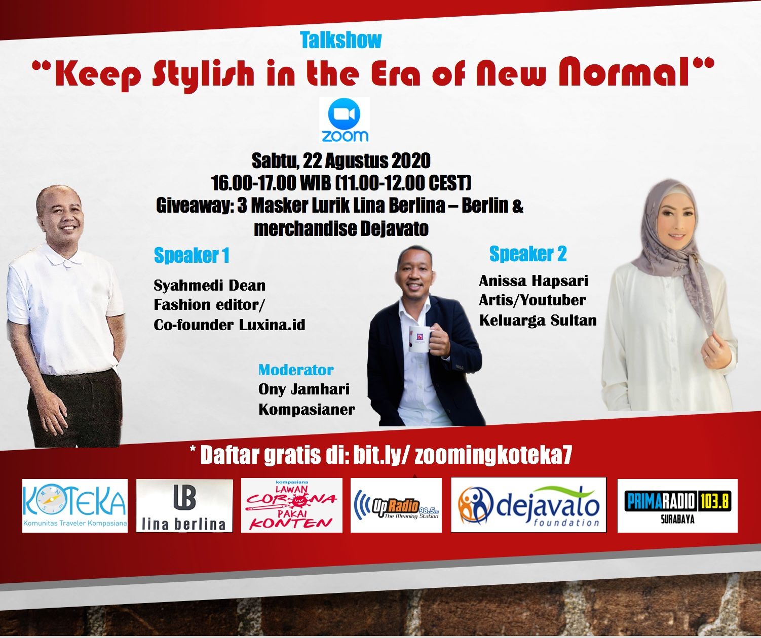 Mari Bung dan Nona, Ikut Koteka Zoom bersama Syahmedi Dean dan Anissa ...