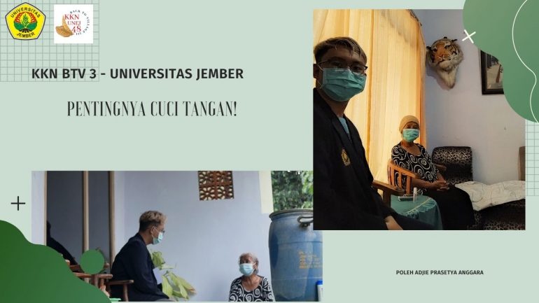 Mahasiswa Kkn Btv 3 Unej Membuat Tempat Cuci Tangan Dan Sosialisasikan