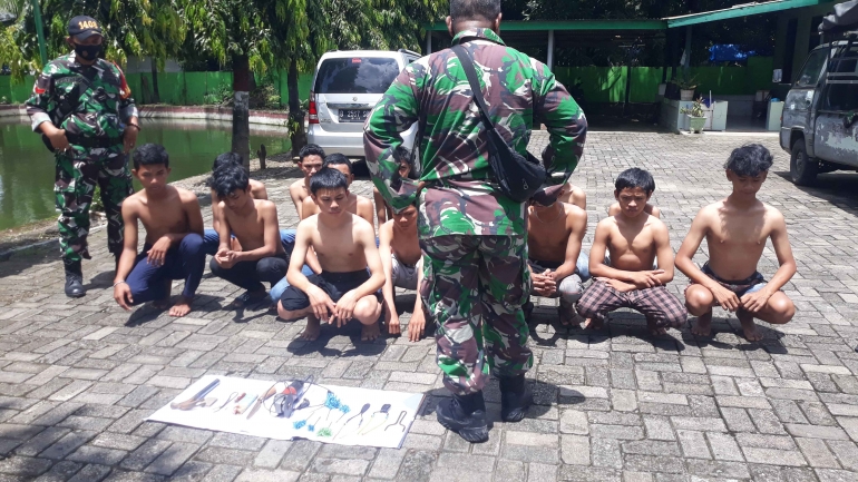 Belasan Remaja Diamankan Tim Koramil 11 Bky Terkait Pelaku Pembusuran