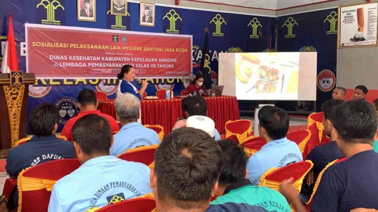 Lapas Tahuna Terima Penguatan Laik Higiene Sanitasi Dari Dinas
