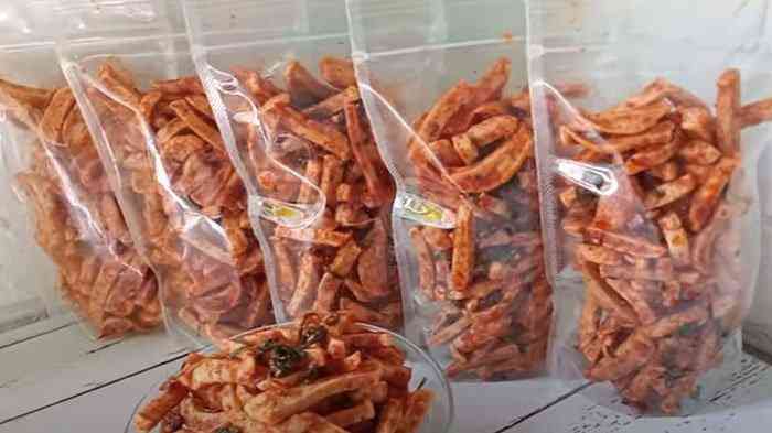 Basreng Pedas Cemilan Keripik Kering Rasa Manis Bumbu Balado Viral Di