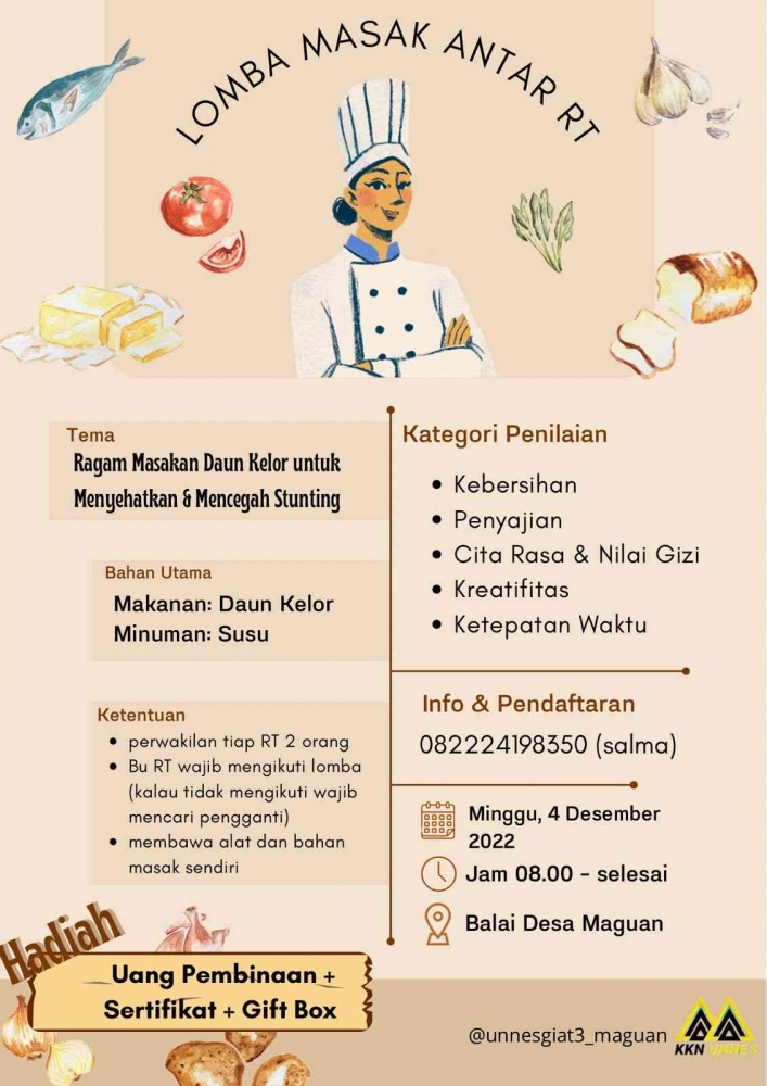 Mahasiswa KKN Unnes GIAT 3 Adakan Perlombaan Memasak untuk Mencegah ... Mahasiswa KKN Unnes GIAT 3 Adakan Perlombaan Memasak untuk Mencegah ...