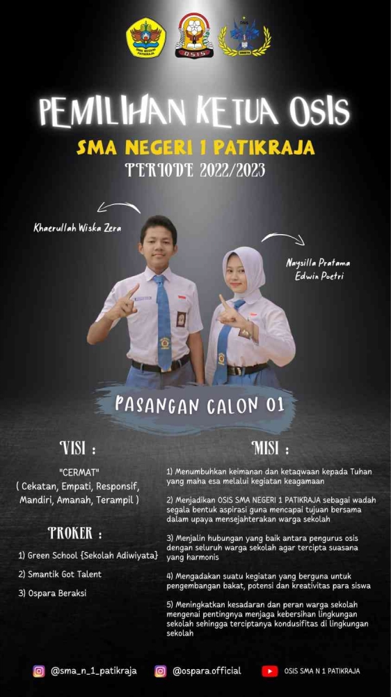 Pesta Demokrasi Siswa SMA Negeri 1 Patikraja Tahun Pelajaran 2022/2023 ... Pesta Demokrasi Siswa SMA Negeri 1 Patikraja Tahun Pelajaran 2022/2023 ...