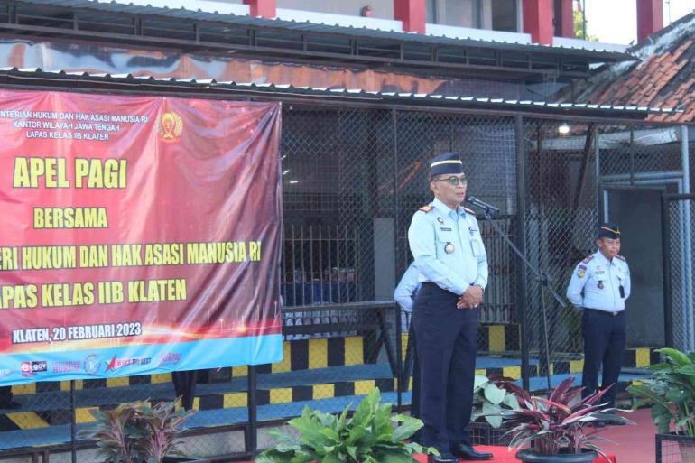 Kakanwil Kemenkumham Jateng Beri Penguatan Dalam Apel Pagi Pegawai