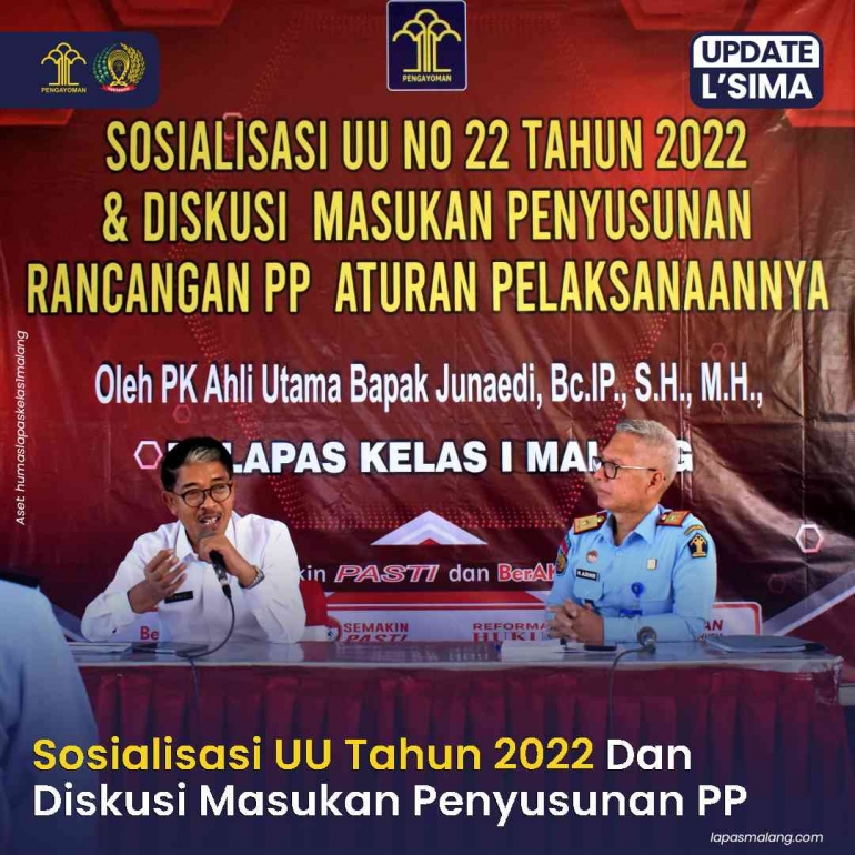 Lapas Kelas I Malang Sosialisasikan Uu 22 Tahun 2022 Dan Diskusi